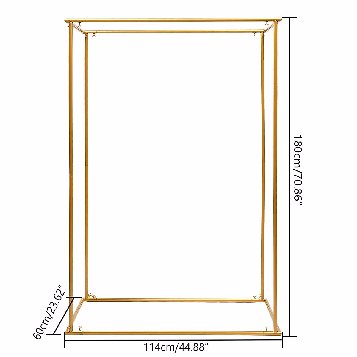 Backdrop Stand, Balloon Arch Kit, Gold Metal Wedding Welcome Arch Stand Display Stand, 44.88×23.62×70.86 Inch Square Halloween Balloon Arch, Fit for Wedding Birthday Party Christmas Decorations