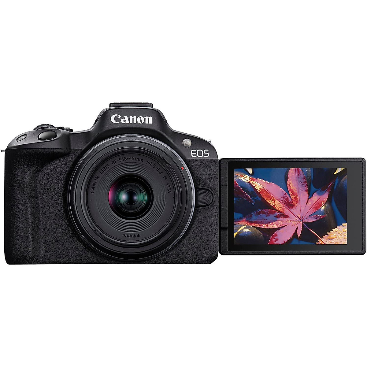 Canon EOS R50 4K Video Mirrorless Camera with RF-S 18-45mm f/4.5-6.3 is STM Lens and 20 Essential Accessories for Content Creators