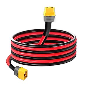 Magiktech 25FT XT60 Extension Cable with Male and Female Connectors XT60 Adapters Cable for Power Station and Rechargeable Batteries (12AWG 25FT)