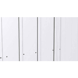 Arrow Classic 8' x 6' Outdoor Padlockable Steel Storage Shed Building, Flute Grey