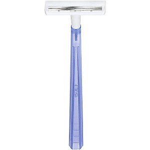 BIC Twin Lady Sensitive Razors, Disposable Razors with Two Blades for a Smooth and Precise Shave, Pack of 15