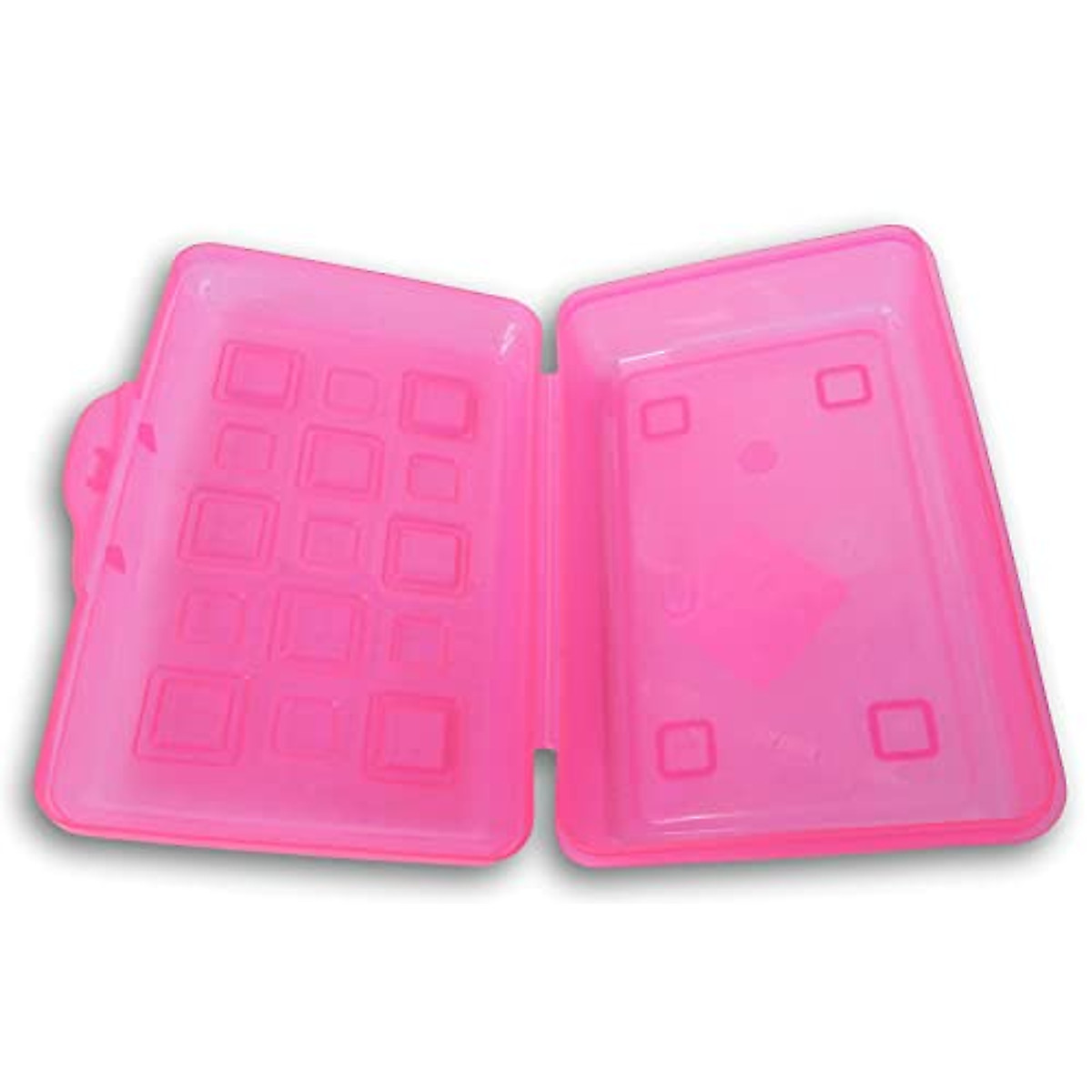Sterilite Snap-Closed Neon Pink Square Patterned Pencil Case Box