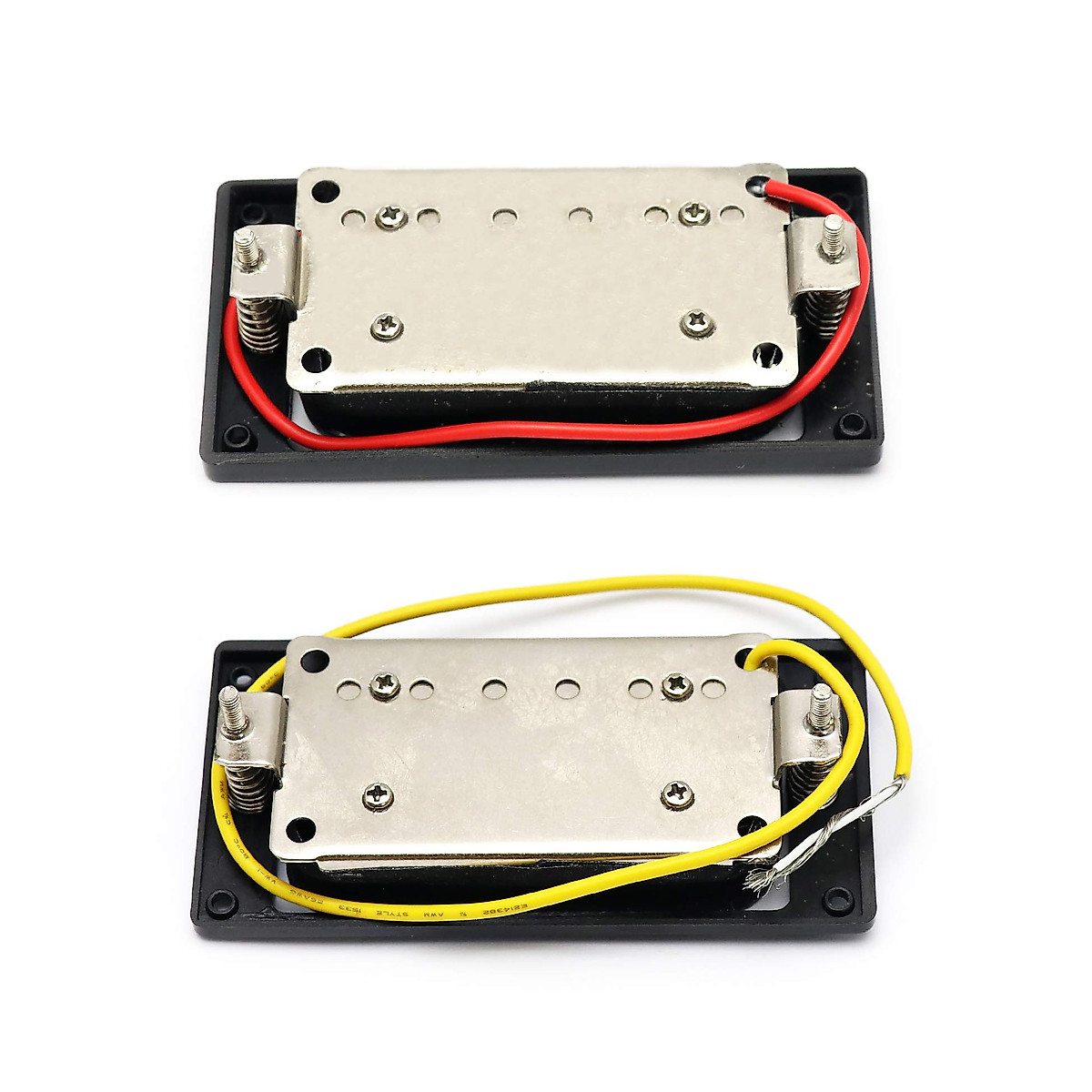 Metallor Electric Guitar Humbucker Pickup Double Coil Ceramic Magnet Pickup Guitar Parts Replacement Neck and Bridge Set of 2Pcs Black.