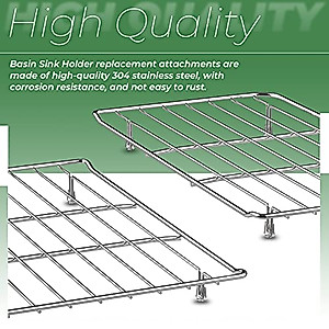 6639-ST Kitchen Bottom Basin Sink Rack for Kohler Whitehaven K-6488 and K-6489 304 Stainless Steel Sink