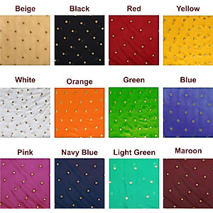 DUPATTA BAZAAR Women's Embroidered Black Chiffon Dupatta