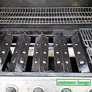 Hongso Grill Grates and Heat Plates Replacement for Gas Grill Charbroil 463230515 463239915 463235513 463235214 463234513 463234512 5 Burner Grills