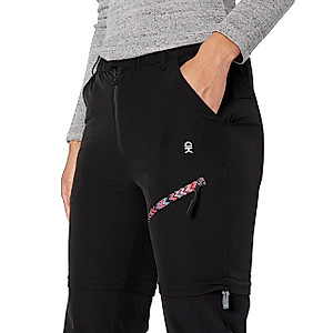 Little Donkey Andy Women's Hiking Pants Lightweight Convertible Zip-Off Pants Quick Dry UPF 50 Black Size M
