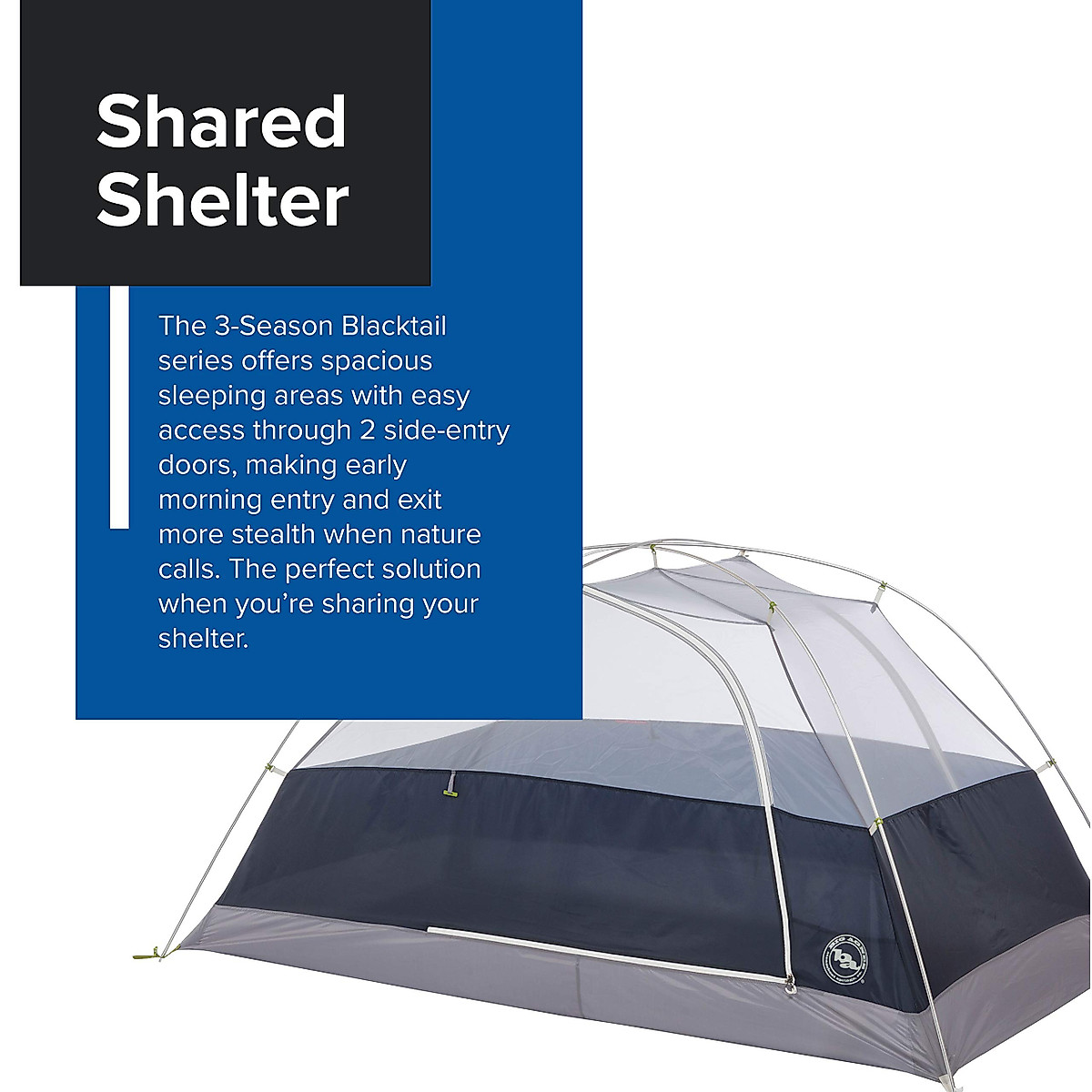 Big Agnes Blacktail Backpacking & Camping Tent, 2 Person
