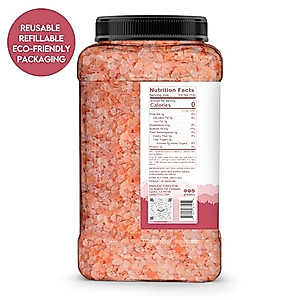LA SALT CO Kashmir 5 Lbs Pink Himalayan Salt Bulk Jar, Coarse | 100% Pure, Food Grade with 84 Trace Minerals | Kosher Certified, Vegan, Non-GMO, & Cruelty-Free