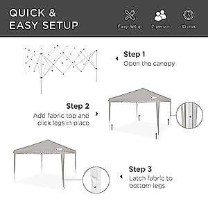Best Choice Products 10x10ft Pop Up Canopy Outdoor Portable Folding Instant Lightweight Gazebo Shade Tent w/Adjustable Height, Wind Vent, Carrying Bag - Gray