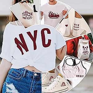 V C VACREER Maroon Heat Transfer Vinyl,HTV Vinyl Rolls Iron on Vinyl for Tshirts Heat Press Easy to Cut and Weed Smooth 12"x5ft