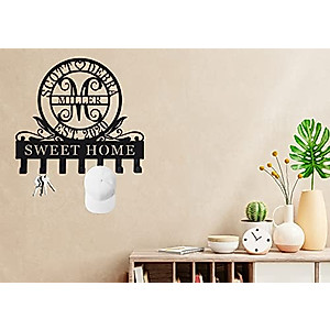 HRZSIGNFC Personalized Key Holder for Wall, Metal Key Hooks for Wall, Wall Key Holder, Custom Name Key Rack for Wall, Coat Rack, Towel Rack, Key Hanger for Wall, Custom Name Key Holder