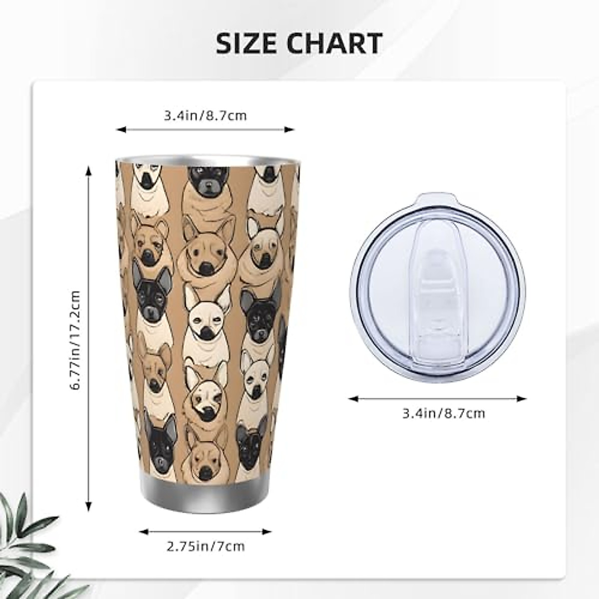 quopvn Labrador Retriever Dogs Print 20oz Car Cup Ps Material Lid, Perfect For Hot & Cold Drinks