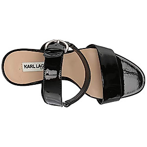 Karl Lagerfeld Paris Women's Cieone Dressy Heeled Sandal, Black, 8