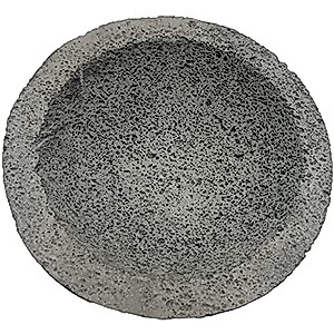LINDO Brand 8.6 inch Molcajete Mortar and Pestle, Mexican Handmade with Lava Stone,Herb Bowl, Spice Grinder, Pill Crusher, Pesto Powder, Volcanic Stone