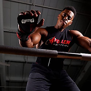 Legendary Workout Gym Pads - The Alternative to Workout Gloves for Men or Women - Universal Weight Lifting Grip Pad with 4 Fingers - Calisthenics Bodybuilding Glove
