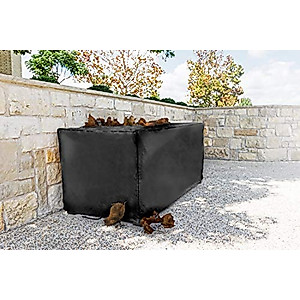 Sturdy Covers Deck Box Defender Cover - All-Season Outdoor Deck Box Cover (Black, Medium)