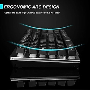 Keyboard and Mouse Combo,2.4G Wireless Mechanical Hand Feel Ergonomic Multimedia Gaming Keyboard +1600DPI Optical Mouse+Mice Pad for Laptop PC Smart TV MacBook (Black)