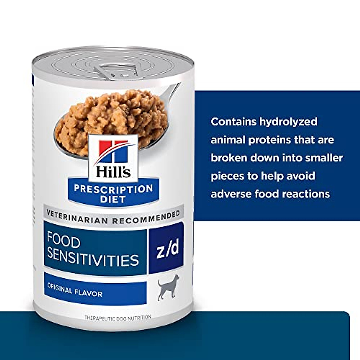 Hill's Prescription Diet z/d Skin/Food Sensitivities Wet Dog Food, Veterinary Diet, 13 oz. Cans, 12-Pack