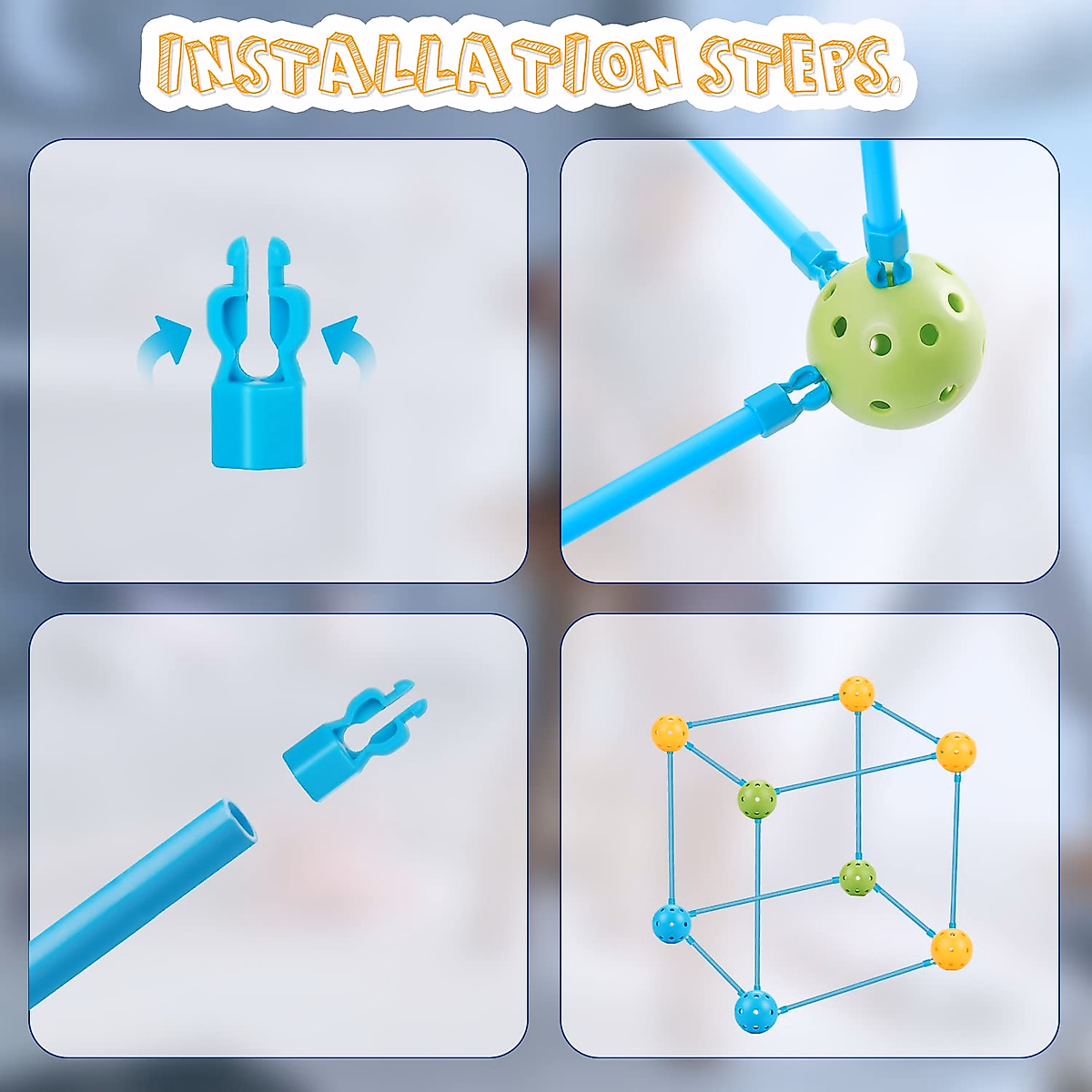 ZUJOE Fort Building Kit for Kids, 135 Pieces Fort Building Kit, Children Tent Fort Indoor & Outdoor, Educational Fort Construction Toys for 4 5 6 7 8 9 10 11 12 Years Old Boys and Girls