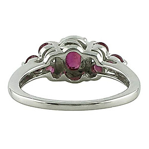 Carillon Ruby Gf Oval Shape Natural Non-Treated Gemstone 925 Sterling Silver Ring Engagement Jewelry for Women & Men