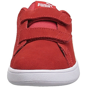 PUMA mens Smash V2 Velcro Sneaker, White, 2 Little Kid US