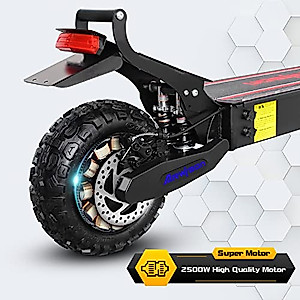 Arwibon Q30Pro Electric Scooter for Adults - 2500W Motor,52V/18AH Battery,Up to 38 MPH Range 30 Miles,440 Lbs 11" Heavy Duty Vacuum Off-Road Tire,Iscooter,Escooter