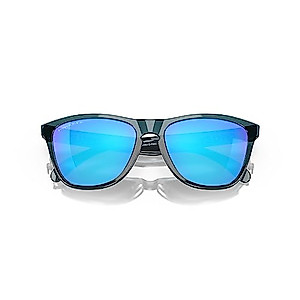 Oakley OO9013 Square Sunglasses, Crystal Black/Prizm Sapphire Iridium Polarized, 55 mm