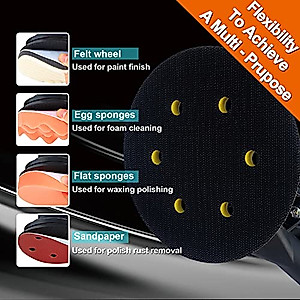 MOMODA Professional Air Random Orbital Sander, 6 inch Dual Action Pneumatic Sander Suitable for Heavy Duty and Connect to Vacuum Cleaner