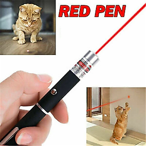 CGBDOU Cat Laser Toy Dog Laser Pointer Pet Interactive Toy Outdoor Signal Remote Control Indicator Red Green Blue Purple Light (Red)