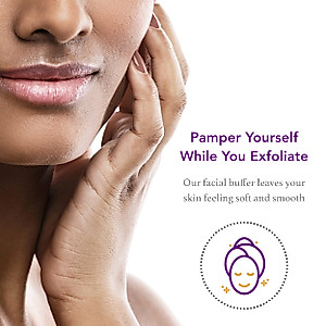 Hair Off Facial Buffer - All-Natural, Pain & Chemical Free Facial Hair Remover - Exfoliates Skin - Hair Inhibitor & Slows Regrowth - Good for Travel & Touch-Ups (3 Buffers Per Box, Pack of 1)