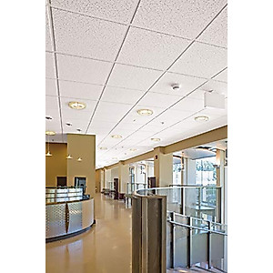 Armstrong Ceiling Tiles; 2x4 Ceiling Tiles - Acoustic Ceilings for Suspended Ceiling Grid; Drop Ceiling Tiles Direct from the Manufacturer; CORTEGA Item 703 – 10 pcs White Tegular