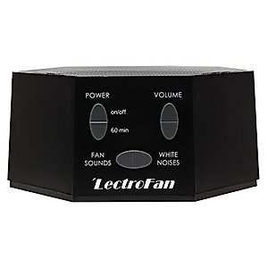 LectroFan High Fidelity White Noise Machine with 20 Unique Non-Looping Fan and White Noise Sounds and Sleep Timer