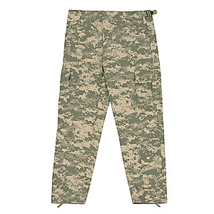Rothco Kids Digital Camo BDU Pants - Rugged Outdoor Hiking Camping Comfortable Cargos (US, Alpha, Medium, Regular, ACU Digital Camo)