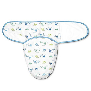 SwaddleMe Luxe Whisper Quiet Swaddle – Size Small/Medium, 0-3 Months, 2-Pack (Building Blocks) Extra-Soft Newborn Swaddle Wrap With Silent Fabric Closure and Bottom Zipper for Diaper Changes