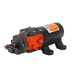 Seaflo 12V DC 1.2 GPM 35 PSI 21-Series Diaphragm Water Pressure Pump for Caravan/RV/Boat/Marine
