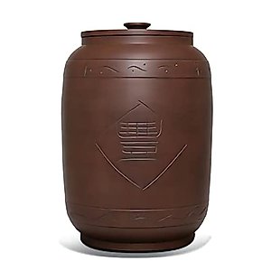 TUU Retro Rice Dispenser Ceramic Large Capacity Sealed Cereal Storage Container with Lid Grain Dispenser Suitable for Kitchen Soybean, Corn, Flour, Sugar, Rice, Nuts, Snacks, Pet Food
