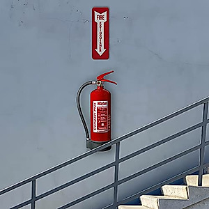 Fire Extinguisher Sign, 4 Pack Of Fire Extinguisher Sticker, Glow In The Dark 18 Mil Thick Durable - Weatherproof Self Adhesive Photoluminescent And UV Protected Safety Signs red