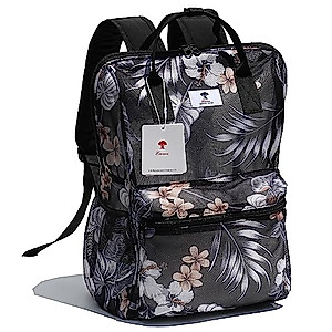 ESVAN Mesh Backpack See Through Bag College Beach Bag Daypack Travel Semi-Transparent Bag for Women and Men (A)