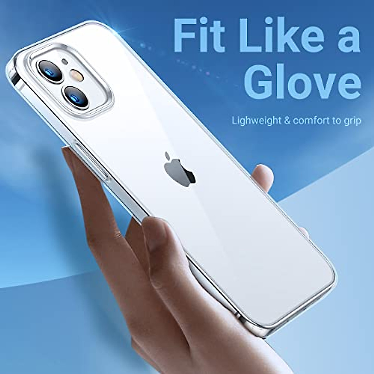 TORRAS Crystal Clear Compatible for iPhone 12 Mini Case, [Long Lasting Clarity] Slim Yet Durable Soft Silicone Thin Phone Cases for iPhone 12 Mini 5.4 inch 2020 Release, Crystal Clear