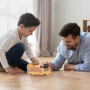 ArtCreativity Pull Back Lion Safari Animal Bus for Kids, 7 Inch Lion Design Bus with Pullback Mechanism, Durable Plastic Material, Safari Party Decorations, Best Birthday Gift for Boys & Girls