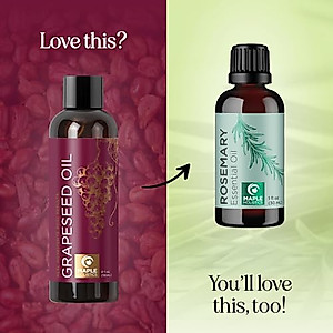 Pure Grapeseed Oil for Skin Care - Cold Pressed Grape Seed Oil Liquid for Skin with Moisturizing Carrier Oil for Essential Oils Mixing - Natural Vitamin E Anti Aging Body Oil for Dry Skin and Hair