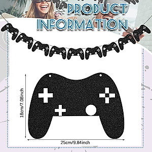 Glenmal 4 Pcs Video Game Controller Banner Gaming on Birthday Decorations Video Gaming Theme Birthday Garland Party Decor