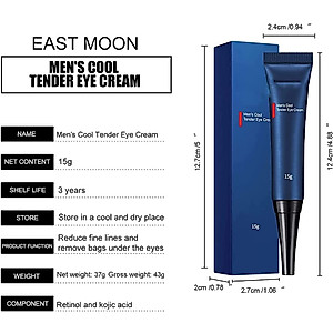 Himse Awaken Peptide Depuffing Eye Gel, Dermamen Peptide Depuffing Eye Gel, Lifts Firming Anti-Wrinkle Eye Tightener, Men's Moisturizing Eye Cream, Reduces Dark Circles, Under Eye Bags-（2pcs）