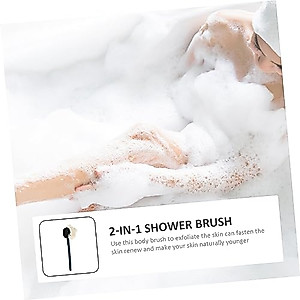 Beavorty Bath Ball Bath Brush Bath Cleaner Brush Bath Scrubber Bath Loofah Body Exfoliating Brush Back Scrubber for Shower Bath Body Brush Bathroom Brush Two-in-one Scrub Bath Tool Back Pad