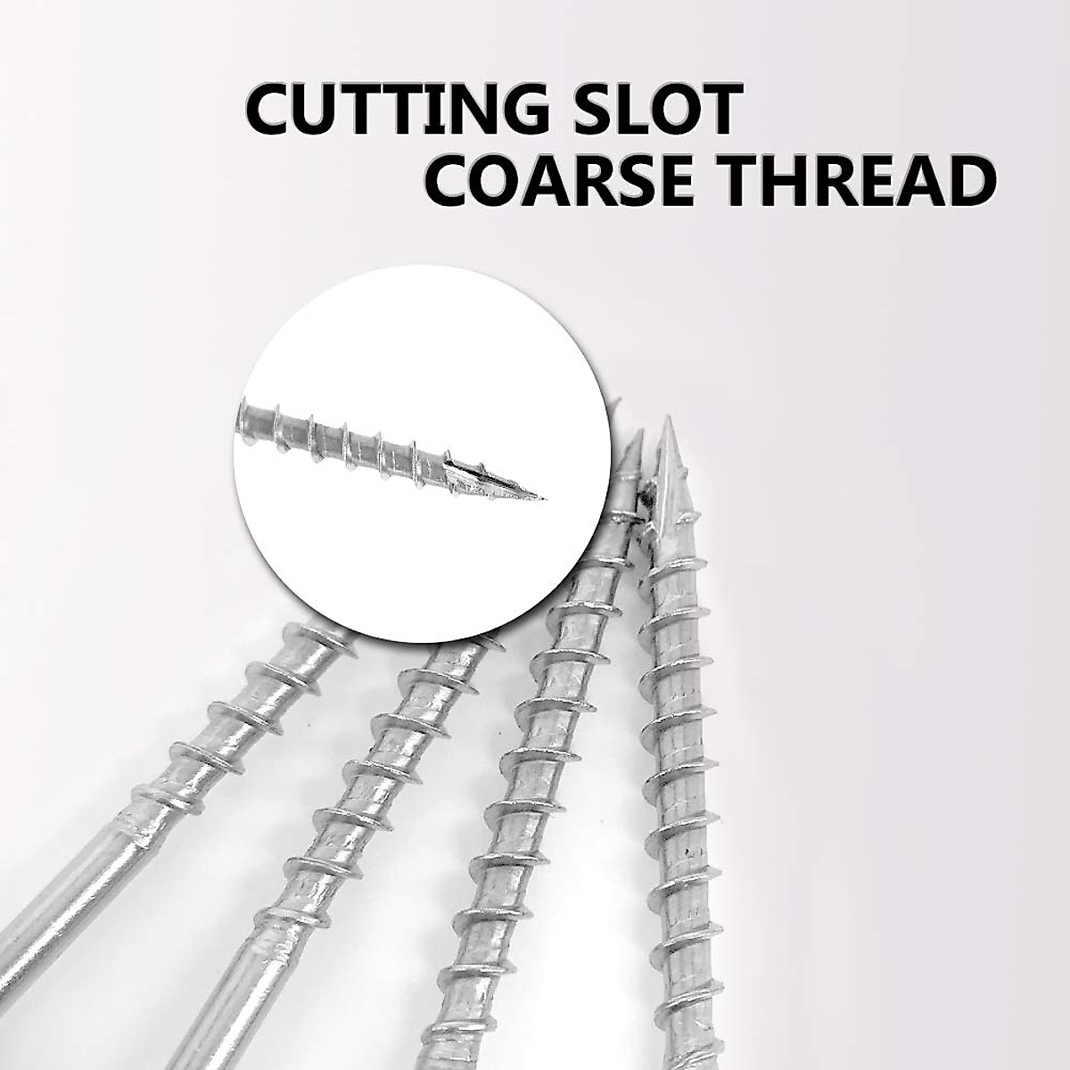 [50 Pack] 2-1/2" #10 Wood Screws, Coarse Thread Number 10 Zinc Coated Pocket Hole Screws + 1 Piece S2 Steel 1/4" Shank, 6" Length Square Recess Head Screwdriver/Power Bit (50 Count)