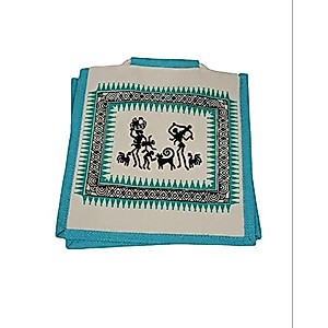 FestiveVibe- Burlap bags with handles| Jute Bag with Warli print | Jute Bag | Jute Lunch Bag | Printed Jute Bags|Return Red Yellow Orange Green Blue