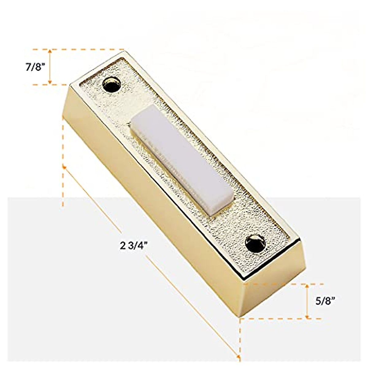 Newhouse Hardware CKIT1 Two Note Electric Door Bell Chime Kit w/ 16V/10VA Transformer & Surface Mount Lighted Push Buttons, White