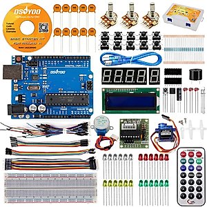 OSOYOO Basic Starter kit for Arduino with Controller Board and USB Cable Compatiable with UNO R3 Including Sampe Projects Programming with IDE
