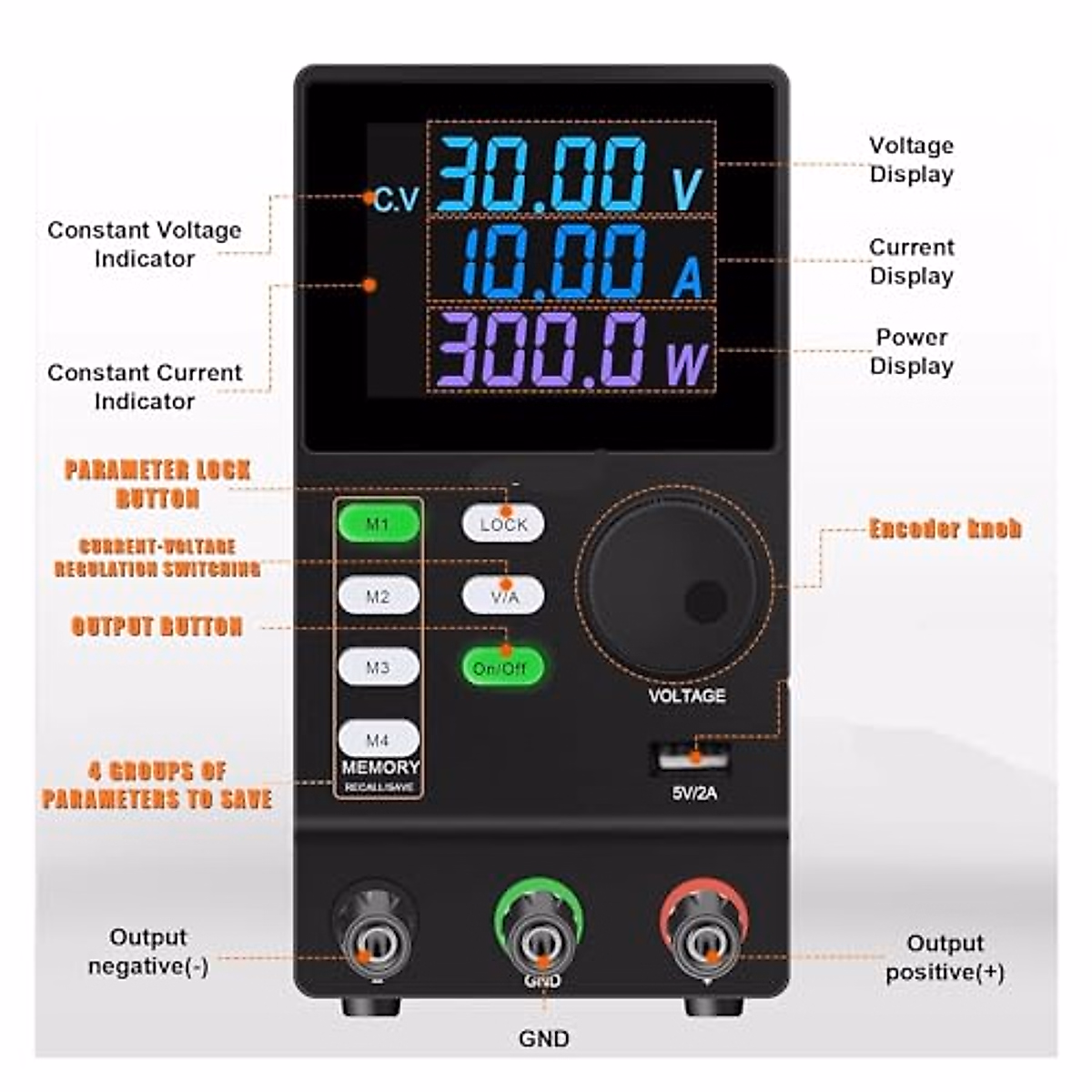 Programmable DC Power Supply 30V 10A 60V 5A 120V 3A Regulator Switching Bench 220V 110V(SPPS-D605-232,220v)